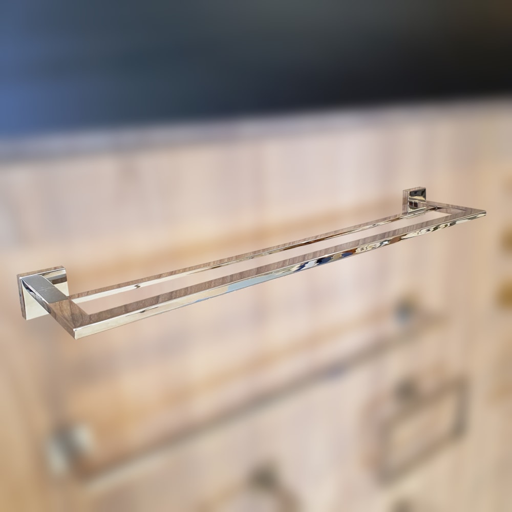 Porta Toalha Duplo Italy Line Eterna 60 cmts Inox Polido - Blim Blim ...